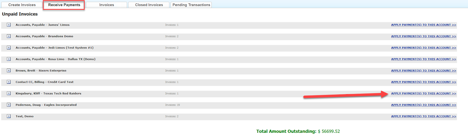 How-to Receive Payment on an Invoice – Limo Anywhere Knowledge Center
