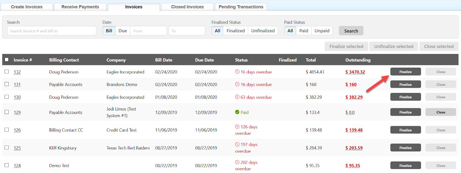 How to Finalize/Unfinalize an Invoice – Limo Anywhere Knowledge Center