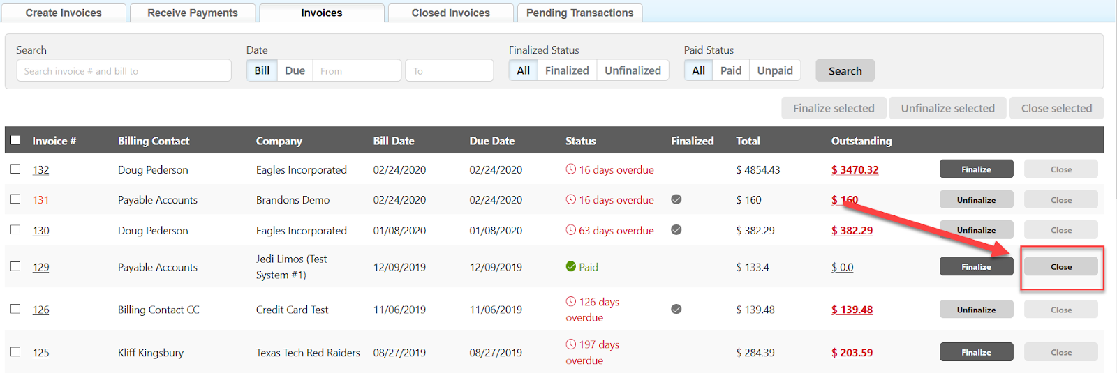 How-to Close an Invoice – Limo Anywhere Knowledge Center