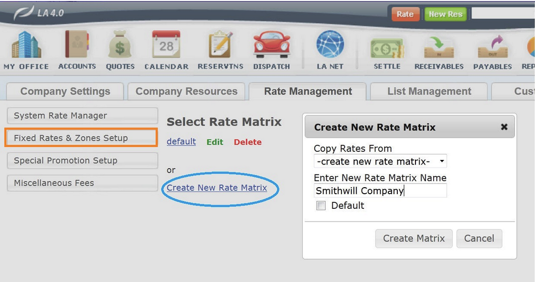 How-to Set Up and Manage a Fixed Rate Matrix – Limo Anywhere Knowledge ...