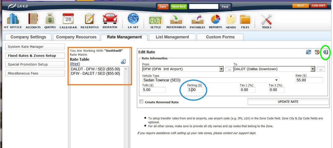 How-to Set Up and Manage a Fixed Rate Matrix – Limo Anywhere Knowledge ...