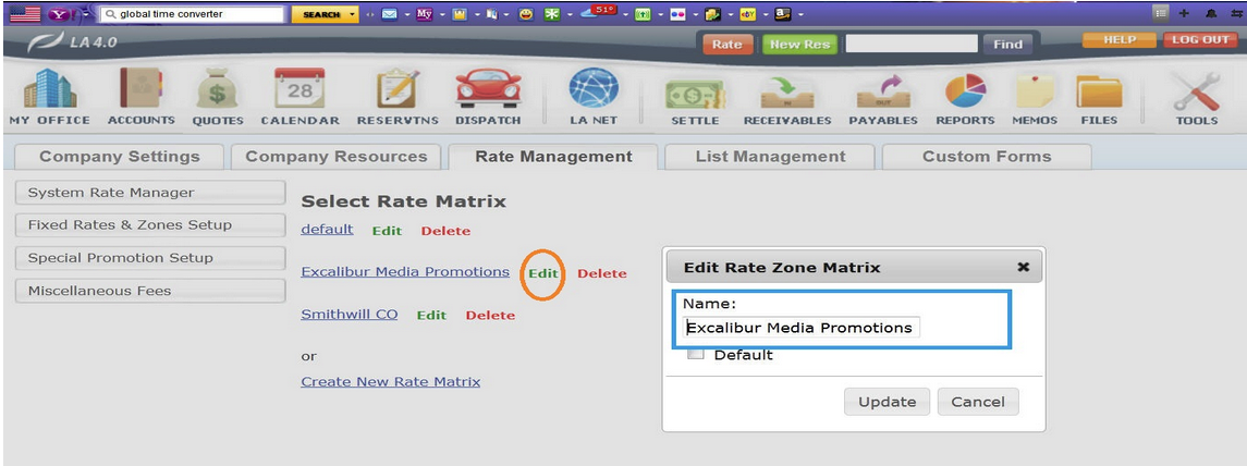 How-to Set Up and Manage a Fixed Rate Matrix – Limo Anywhere Knowledge ...