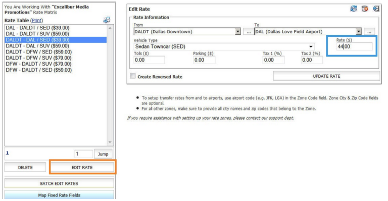 How-to Set Up and Manage a Fixed Rate Matrix – Limo Anywhere Knowledge ...
