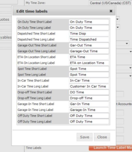 How-to Set Up Time Label Management – Limo Anywhere Knowledge Center
