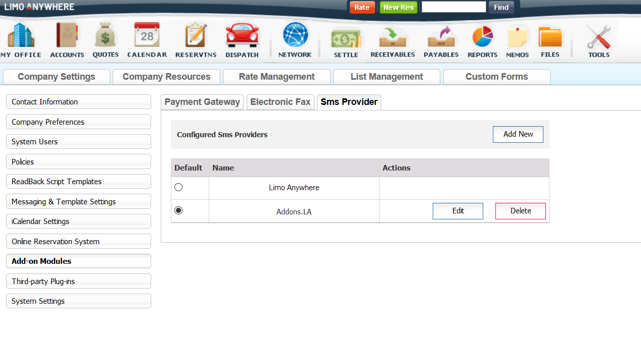 How-to Use Addons.LA SMS Integration – Limo Anywhere Knowledge Center How-to Use Addons.LA SMS Integration – Limo Anywhere Knowledge Center