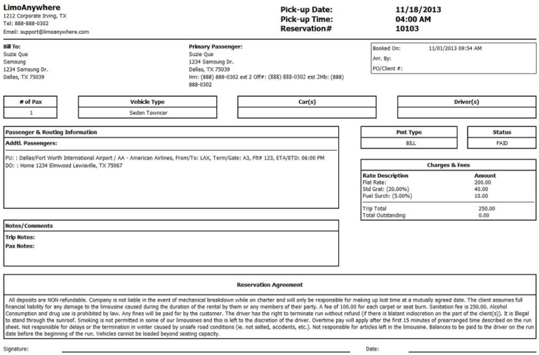 How-to Utilize Our Free Custom Form Templates – Limo Anywhere Knowledge ...