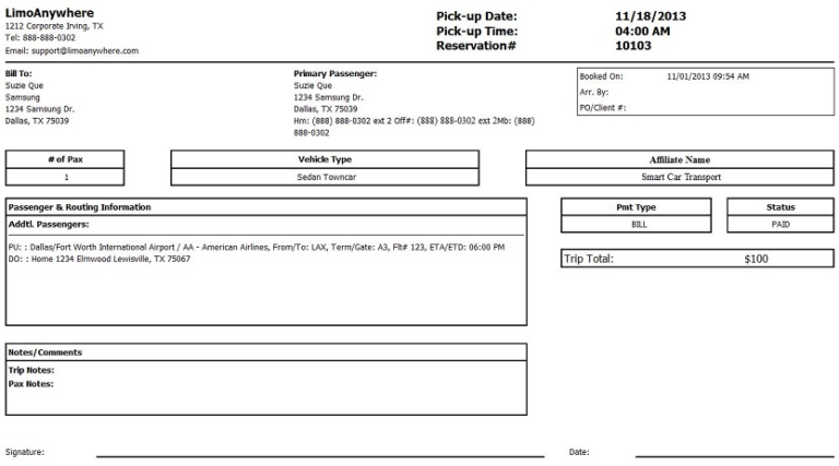 How-to Utilize Our Free Custom Form Templates – Limo Anywhere Knowledge ...