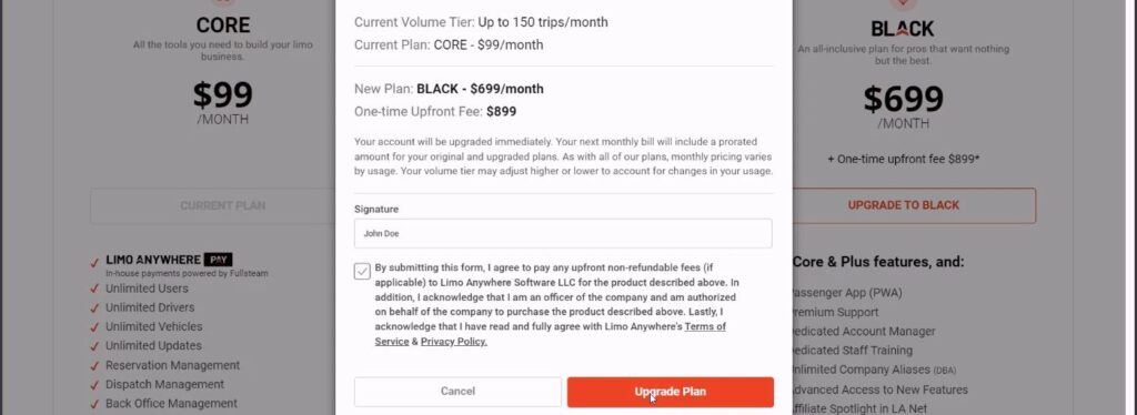 How to Activate Your LA Core Package and Upgrade to LA Plus or LA Black – Limo Anywhere ...