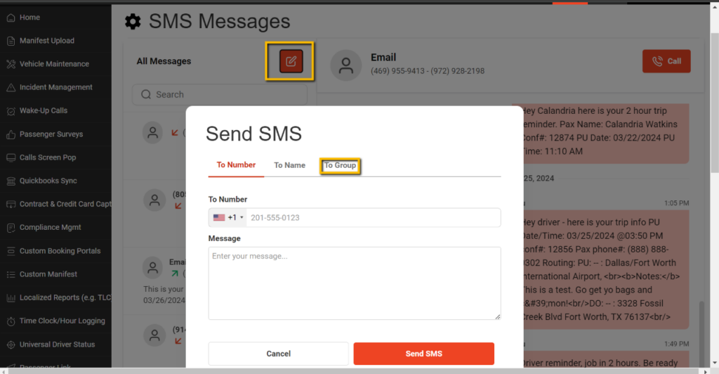 Using Messaging Manager – Limo Anywhere Knowledge Center