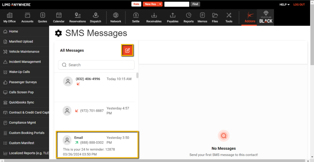 Using Messaging Manager – Limo Anywhere Knowledge Center
