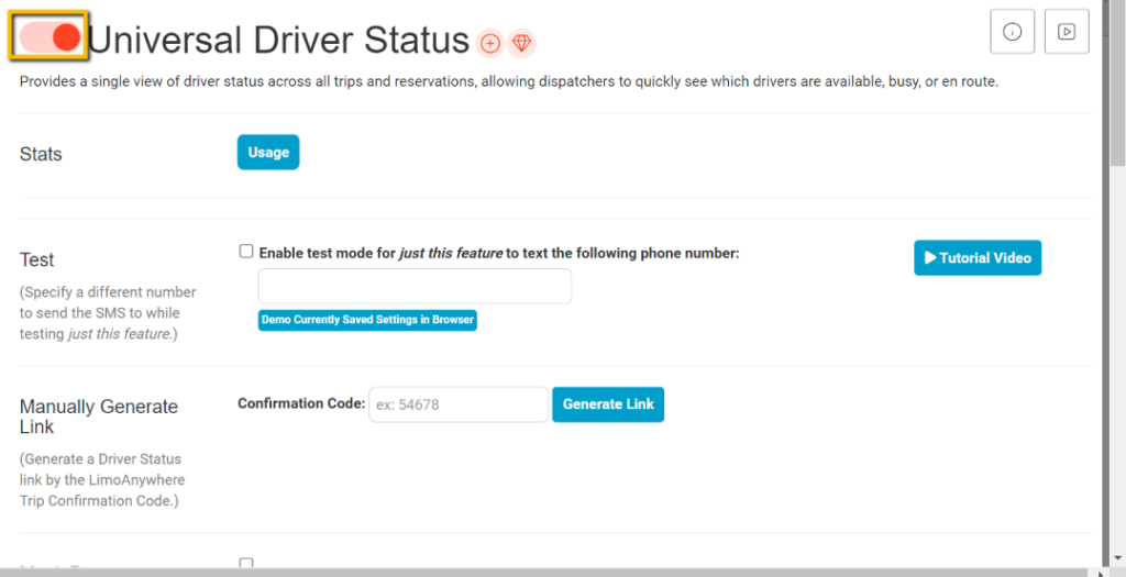 Universal Driver Status – Limo Anywhere Knowledge Center