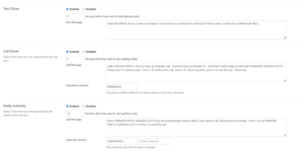 Automated Wake-Up Calls – Limo Anywhere Knowledge Center